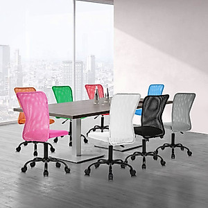 Ergonomic Office Chair Mesh Support Modern Executive Mid Back Rolling Swivel Chair Computer Chair Task Chair for Men& Women, Black
