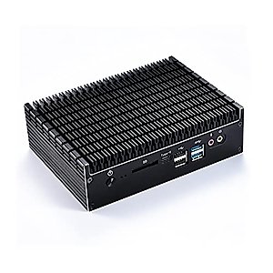 Mini PC Fanless,Intel Core i7 10510U (Up to 4.9GHZ),Windows 11 Pro/Linux, Slient Desktop Computer,16G DDR4 1TB NVME SSD, Metal Case,Dual Gigabit Ethernet,Support Auto Power on