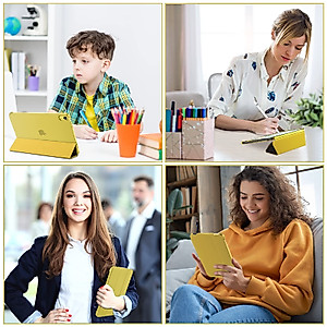 ProCase for iPad (A16) 11th Generation 11 Inch 2025/ iPad 10th Generation 10.9 Inch 2022 Case, Slim Smart Cover with Translucent Hard Shell Back, Supports Touch ID, Auto Wake/Sleep -Yellow