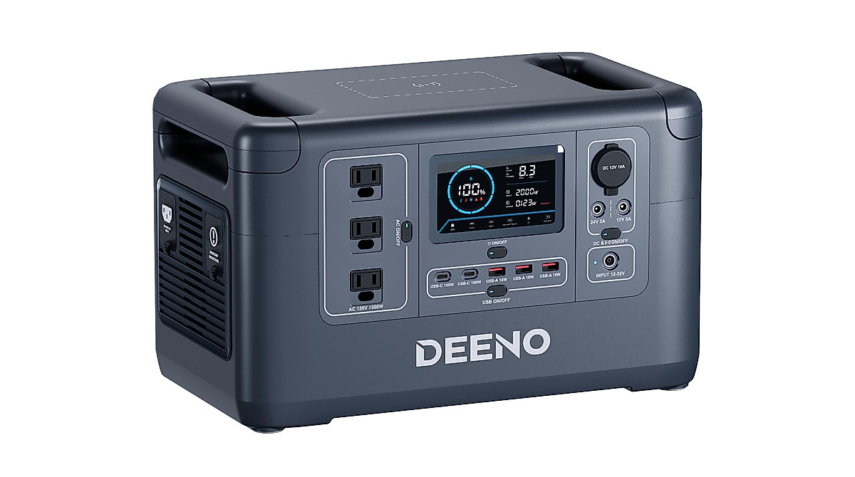 DEENO S1500 Portable Power Station - 1500W Solar Generator