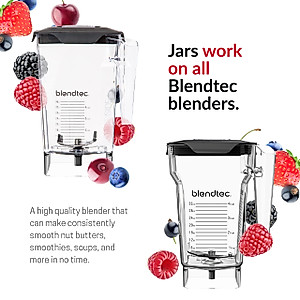 Blendtec Classic 575 Blender- WildSide+ Jar (90oz) and Four Side Jar (75oz) BUNDLE- 4 Pre-programmed Cycles-5-Speeds - Professional-Grade Power-Self-Cleaning - Poppy Red (C575A2319A-AMAZON)
