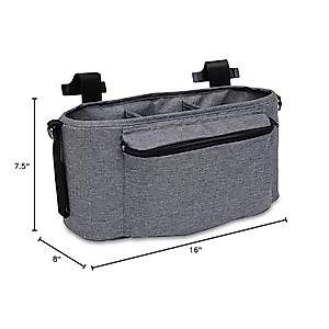 Jeep Parent Organizer for Wrangler Stroller Wagon by Delta Children (Works with Jeep Wrangler Stroller Wagon #60001), Grey