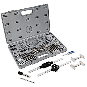 ABN Metric and SAE Standard Tap and Die 60-Piece Rethread Set Rethreading Kit for Cutting External and Internal Threads