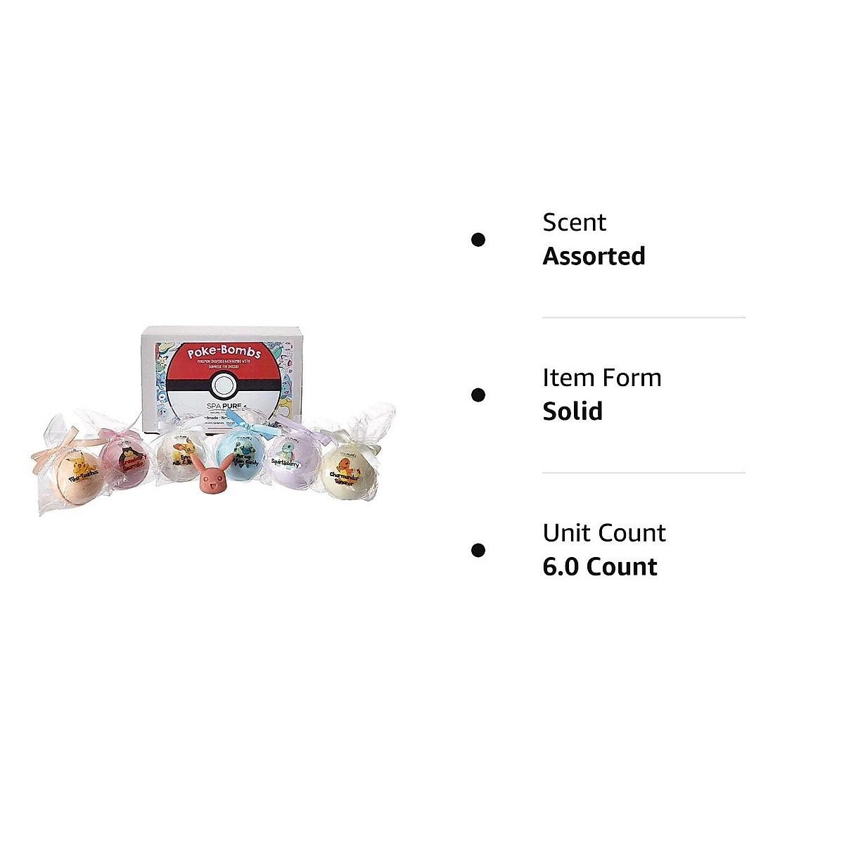 Bath Bomb Toys Inside Bath Bombs, Huge Balls (5 oz) Safe, Great for Bubble Baths, Perfect for Little Girls and Boys (6 Count) Pack of 1