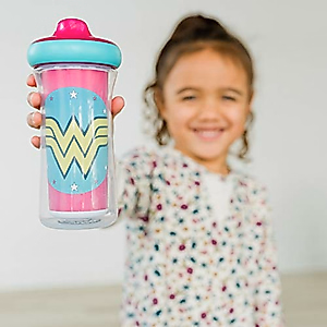 Wonder Woman Insulated Hard Spout Sippy Cups 9 Oz - 2 Pack