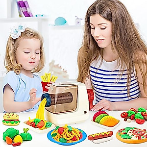Play Dough Toys, 37PCS Color Dough Kitchen Toys Playset, Fun DIY Dough KitchenTools Pretend Play Set for 3 4 5 6 Years Old Boys Girls Kids Toddlers Christmas Birthday Gift