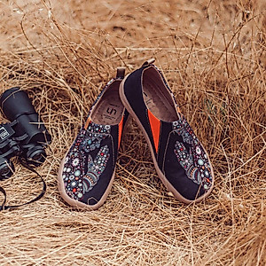 UIN Women's Slip ons Travel Shoes Casual Painted Canvas Walking Flats Pray for Goodness (40)