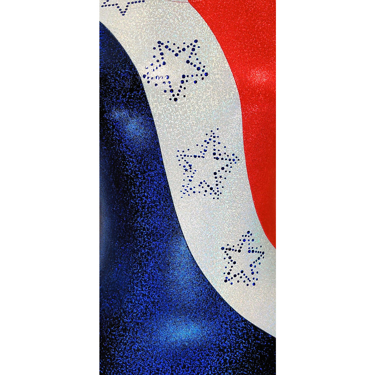 Look-It Activewear Gymnastic Leotard Red White & Blue Sparkling leotard for women Adult Meduim (size 6-8)