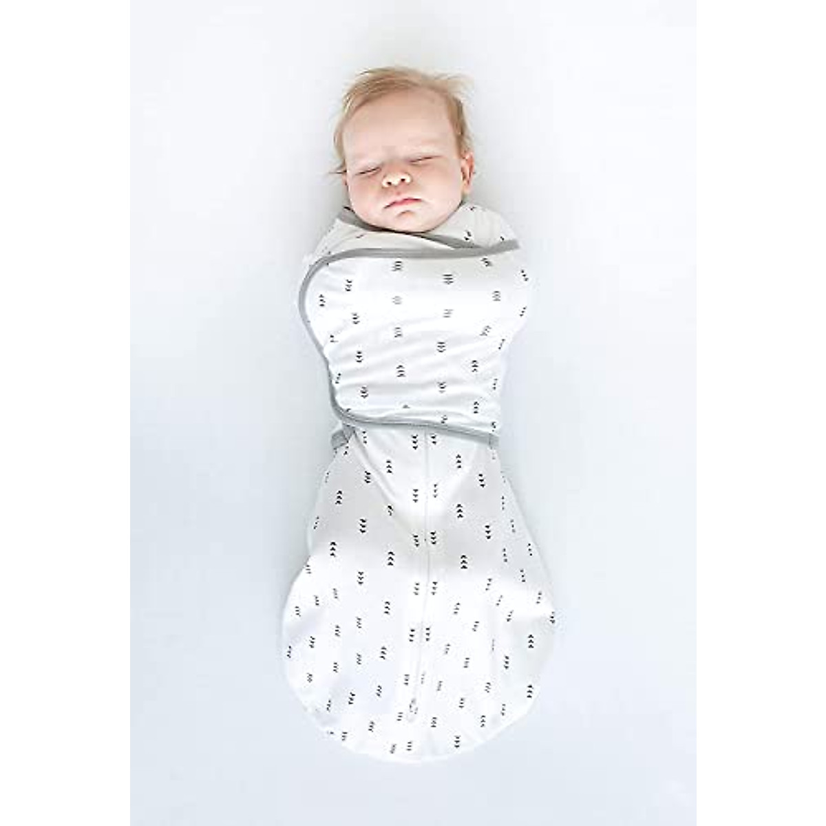 SwaddleDesigns 6-way Omni Swaddle Sack for Newborn with Wrap & Arms Up Sleeves & Mitten Cuffs, Easy Swaddle Transition, Better Sleep for Baby Boys & Girls, Sterling Polka Dot, Small, 0-3 Months