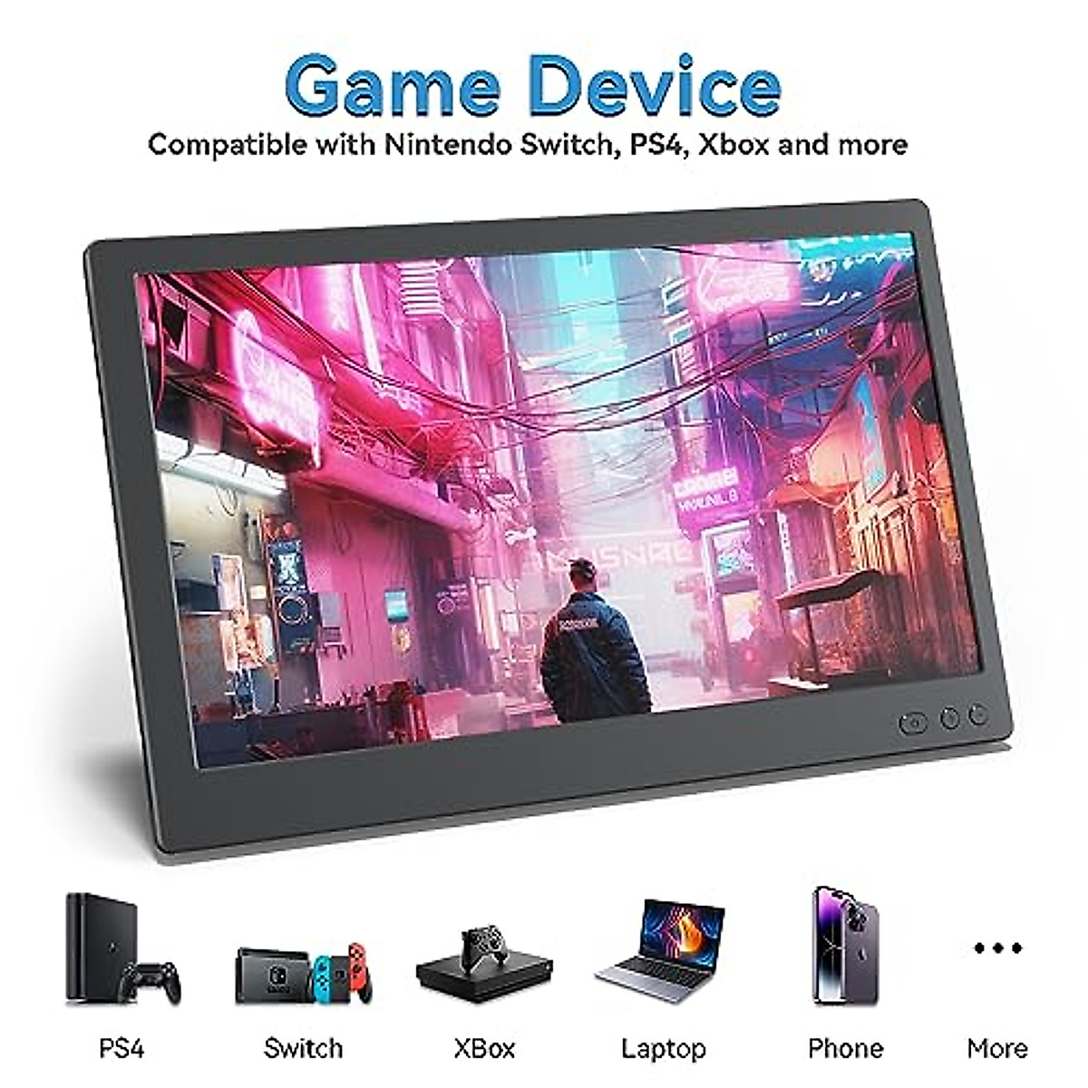 APILDELLA Portable Monitor 12’’ Laptop Monitor Extender USB C HDMI, FHD Travel Monitor Plug&Play Laptop Screen/Smart Cover, External Monitor for Laptop PC Phone Mac Switch Xbox PS4
