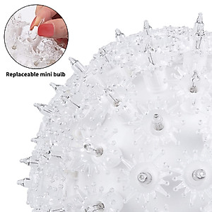 6” Christmas Starlight Sphere Outdoor Clear Lighted Ball Hanging Lights 100 Replaceable Bulbs for Xmas Indoor Party Wedding Home Commercial Decorations, Stackable Plug