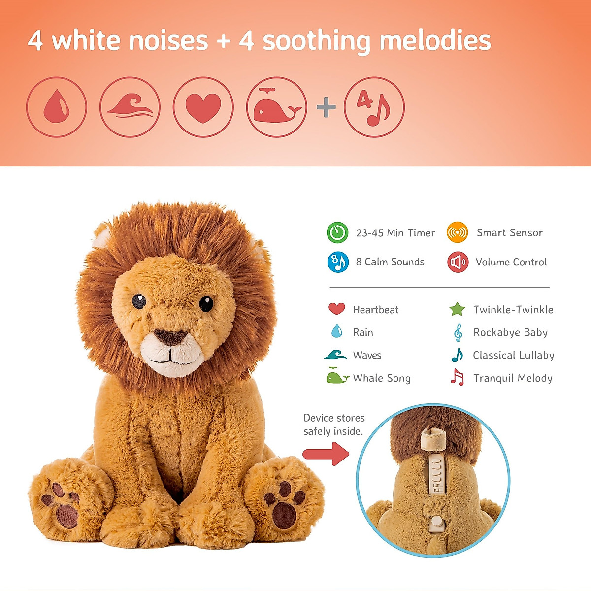 Cloud b Sound Machine with White Noise Soothing Sounds | Cuddly Stuffed Animal | Adjustable Settings and Auto-Shutoff | Peaceful Panda™