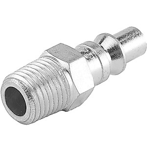 Milton 777 1/4" MNPT A Style Plug, Silver, 10 count (Pack of 1)