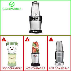 12 oz Cup Replacement Part Compatible with Nutri Ninja Auto-iQ Blenders 426KKU450 BL2012 BL2013 BL480 BL480D 481 482 486 487 487A 488W 490 491 492 492W 640 642 642W 642Z 680A 682 NN100 NN101 NN102