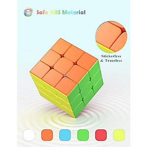 Speed Cube: Roxenda Profession 3x3x3 Speed Cube - Fast Smooth Turning - Solid Durable & Stickerless Frosted, Best 3D Puzzle Magic Toy - Turns Quicker Than Original