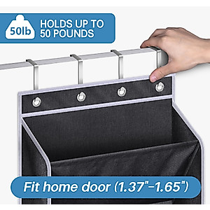 KEETDY Over the Door Shoe Rack for Door Fit 20 Pairs Sneakers Large Hanging Shoe Organizer for Closet Door Storage Boots, Black