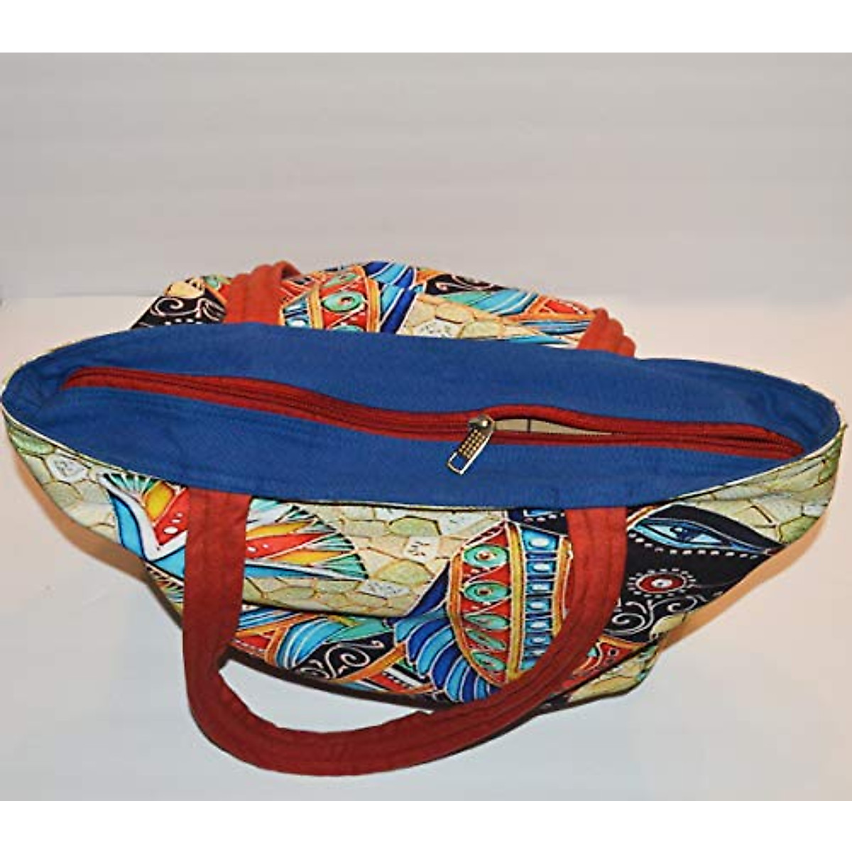 Cat-On-The-Bag Sahara Sands Egyptian Cat Themed Over The Shoulder Sturdy Canvas Purse for Women 1 Main Pocket and 1 Zippered Inside Pocket for Everyday Use