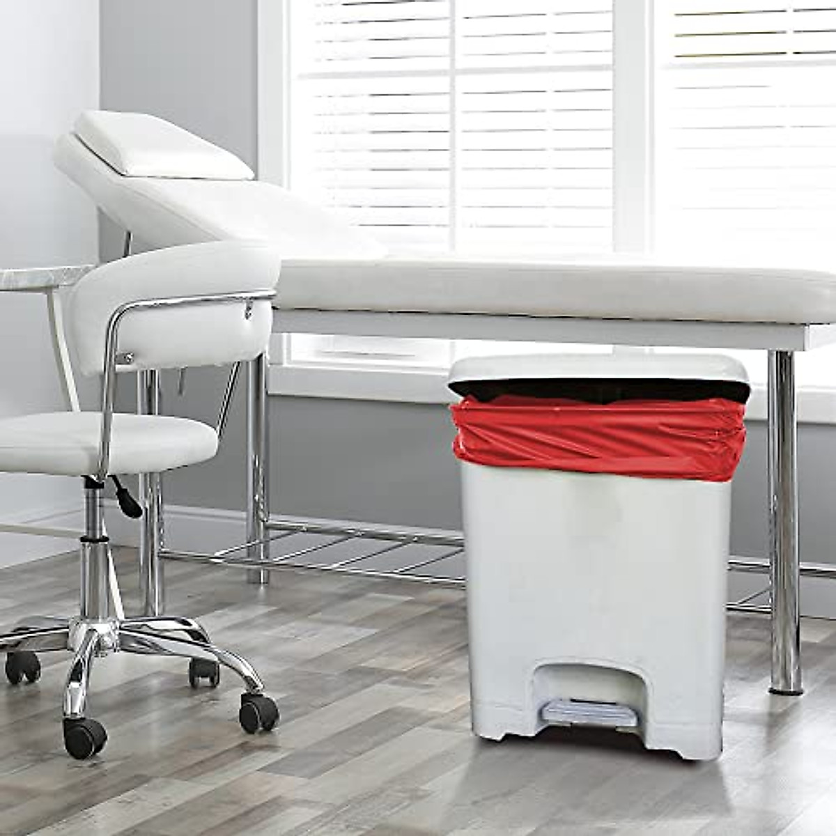 Biohazard Bags –10-Gallon Heavy-Duty Biohazard Garbage Bags – 50-Pcs Biohazard Waste Disposal Bags – Thick and Durable Trash Bags for Safety Waste Disposal – Medical-Grade Waste Bags