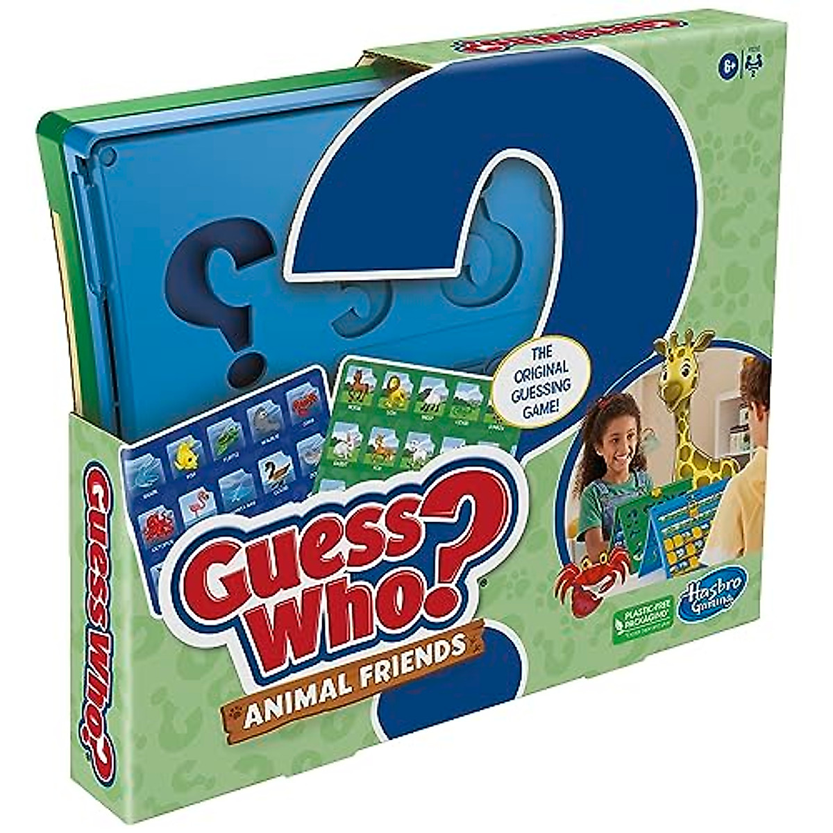 Hasbro Gaming Guess Who? Animal Friends Game, includes 2 Double-Sided Animal Sheets, 2-Player Board Games for Kids, Ages 6+ (Amazon Exclusive)