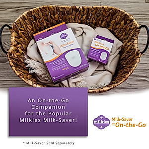 Milkies Milk-Saver On-The-Go, Breast Milk Collecting Shells and Nipple Shield, Discreet and Silicone-Free Catcher for Breastmilk, Collector Cups for Nursing & Breastfeeding, Holds More Than 1oz