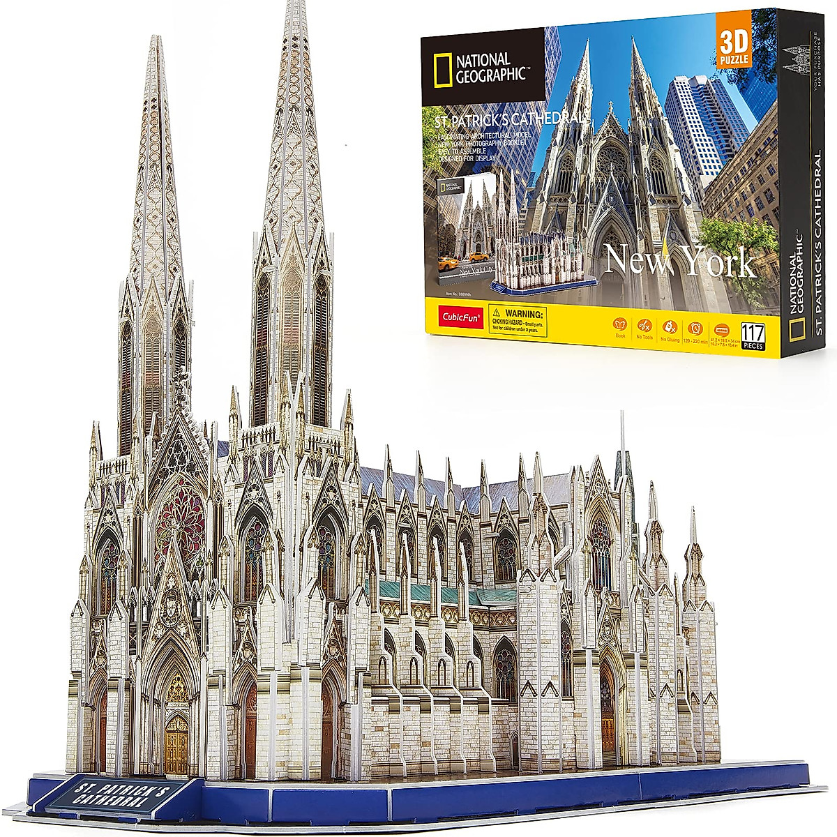 CubicFun 3D Puzzles for Adults St.Basil's Cathedral National Geographic Architecture, Moscow Puzzles for Adults Russia Building Gifts for Women Men, Model Kits Toys for 8 Year Old Girls, 224 Pieces