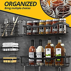 ANWALE Shower Organizer, 5-Pack Shower Shelves, Self Adhesive Shower Caddy without Drilling, Rustproof Stainless Steel Bathroom Accessories Shower Shelf (4-Hook), Corner Shower Caddy over Shower Head