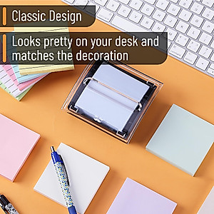 Mr. Pen- Pop Up Note Dispenser, 3"x 3", Black, Sticky Note Dispenser, Sticky Note Holder for Desk, Self-Stick Note Pad Holders, Sticky Note Pad Holder, Sticky Notes Holder for Desk