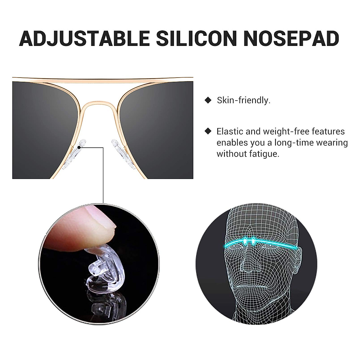 COLOSSEIN Aviator Polarized Sunglasses for Men Stainless Steel Frame with Handcrafted Legs UV400 Lenses Driving Outdoor Eyewear (Black/Champagne Gold)