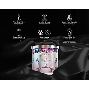 Diamond Empire Happy Birthday Candle with Surprise Jewelry Inside (Surprise Jewelry Valued up to $3,500) 2 Wick Candle (Burn up to 120 H) Ring Size 6