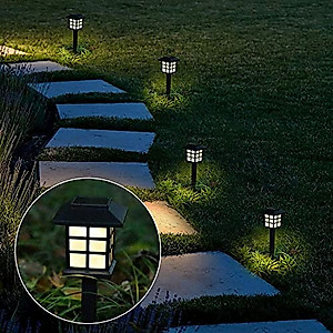 12pcs Garden Waterproof Outdoor Solar Lights for Yard,Landscape,Patio Colorful