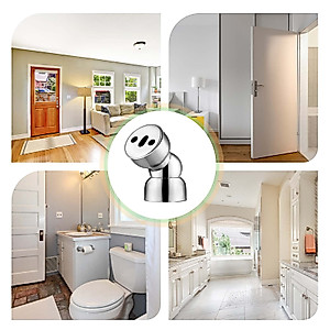 4 Pieces Mini Powerful Magnetic Doorstop, Stainless Steel Door Magnetic Door Stopper Heavy Duty Magnetism Door Holder for Bedroom Bathroom Kitchen Home Office