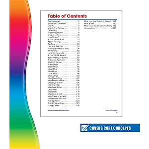 Spectrum Reading Comprehension Kindergarten Workbook, Ages 5 to 6, Kindergarten Reading Comprehension, Letters and Sounds, Word Recognition, Sight Word Activities, and Phonics - 166 Pages