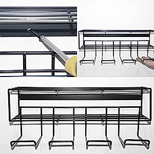 LULARINE 2 Pack Heavy Duty Wall Mounted Power Tool Organizer Floating Tool Shelf Storage Rack and Power Tool Holder