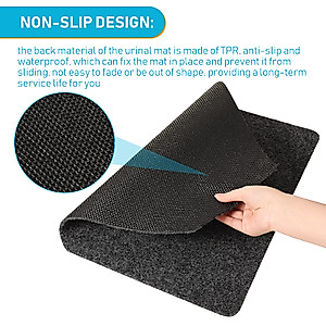 Nuanchu Nonslip Urinal Mats Urinal Floor Mats Water Absorption Urinal Mat Bathroom Urinal Floor Pads for Men's Bathroom Restroom (6, Gray)
