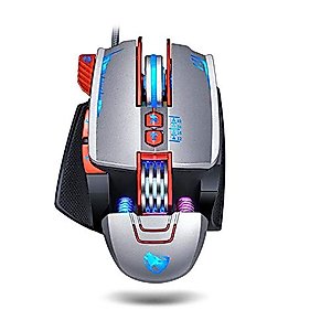 Shenligod Gaming Mouse Wired [3200 DPI] [Programmable] [Breathing Light] Ergonomic Game USB Computer Mice RGB Gamer Desktop Laptop PC Gaming Mouse,8 Buttons forWindows PC Gamers