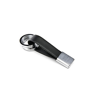 Troika Twister Black Leather Keyring (KRG649LE)