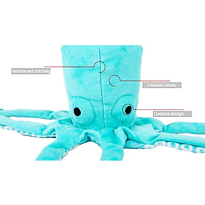 PunkyKom Dog Toy Squeak Toy for Aggressive chewers Large Breeds,Cute Octopus with Squeaker,for Dog Playing Chewing Boredom and stimulating,Mentally stimulating Toys for Dogs Training