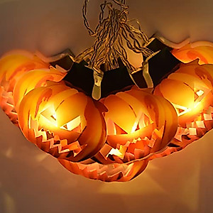 Light String, Simple Installation LED Pumpkin Light Battery Power Supply 10LED for Home for Courtyard for Garden