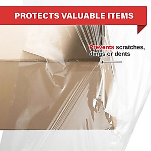 Stretch Wrap Industrial Strength Extra Thick 18" 1100 SqFt 80 Gauge (20 Micron) Clear Cling Plastic Pallet Supplies Durable Self-Adhering Packing Moving Packaging Heavy Duty Shrink Film Roll