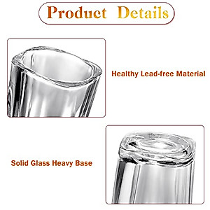 50 Pack 2.2 Ounce Shot Glasses Bulk Heavy Base Shot Glass Set Square Shot Glasses Clear Shot Glasses for Vodka Whiskey Wine Beer Espressos Liquors Family Party