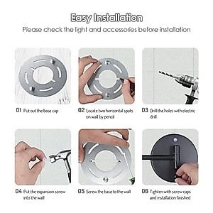 Rocollos Rechargeable Lighted Makeup Mirror, Vanity Mirror with 3 Color Lights, Dimmable Touch Screen,8 Inch LED Double Sided 1X/10X Magnifying 360°Swivel Shaving Mirror 13 Inch Extendable (Black)