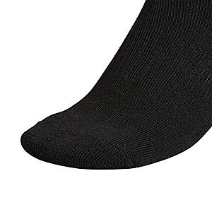 adidas Women's Athletic Cushioned Quarter Socks with Arch Compression (6-Pair), Black/Aluminum 2, Medium