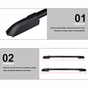 ECCPP Roof Rack Side Rails Compatible for Honda Pilot 2009-2015 Cargo Racks Rooftop Luggage Canoe Kayak Carrier Rack - Max Load 165LBS Kayak Rack Accessories