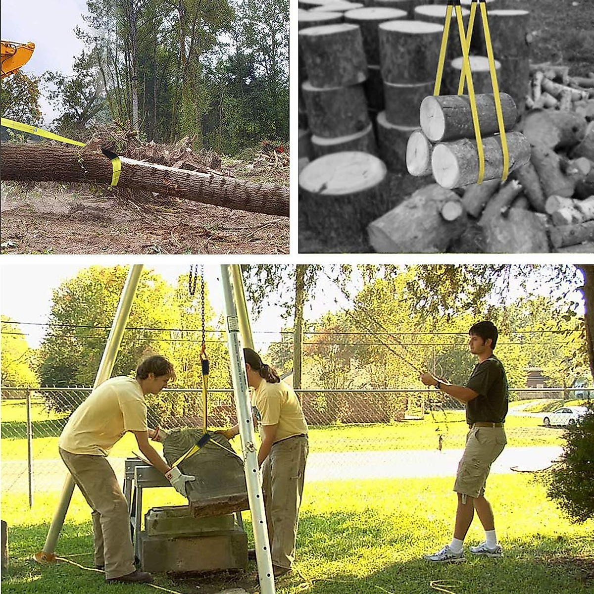 XSTRAP STANDARD 6PK 1" x8' Lift Sling Web Strap/Wear Guard End, 4,000 lbs Break Strength Lifting Straps with 2 Reinforced Loops for Tree Saver Lifting Furniture Appliances Machine