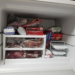 Versatile Stackable Freezer and Fridge Shelves (Set of 2) by JUMBL