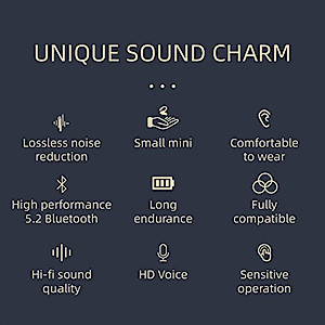 M-F8 Waterproof Hanging Single Ear Earbuds Bluetooth-compatible 5.2 Noise Cancelling Sports Wireless Business Headphones Headset
