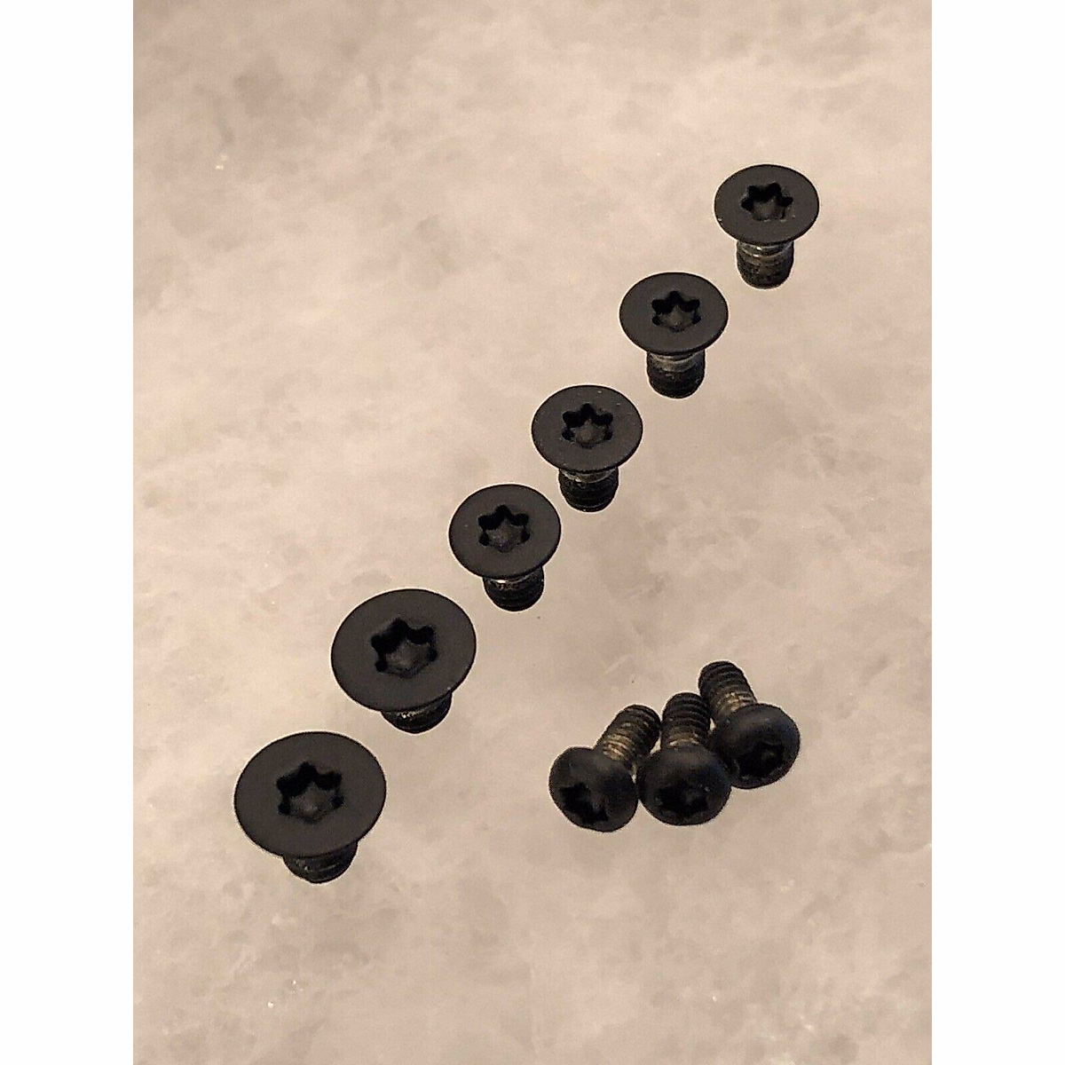 Black Scale, Pivot & Pocket Clip Screws for Spyderco Manix 2 G10 Handle Set of 9