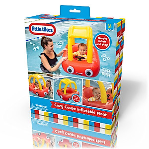 Little Tikes Cozy Coupe Inflatable Baby & Kids Pool Float, Red Car Coupe with beeping Horn. Easy to use a Great Float to Introduce Your Young Ones to The Water.