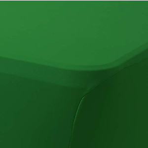 Obstal 6ft Stretch Spandex Table Cover for Standard Folding Tables - Universal Rectangular Fitted Tablecloth Protector for Party （Emerald Green, 72 Length x 30 Width x 30 Height Inches）