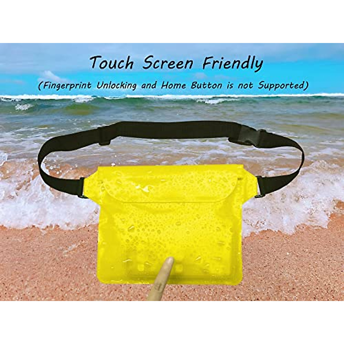 NIUTRIP Waterproof Phone Bags, Universal Cellphone Case, Waterproof Pouch with Waist Strap, Dry Bag with Adjustable Belt and Senstive Screen Touch for Swimming, Kayaking, Boating, Beach, 4 Pack